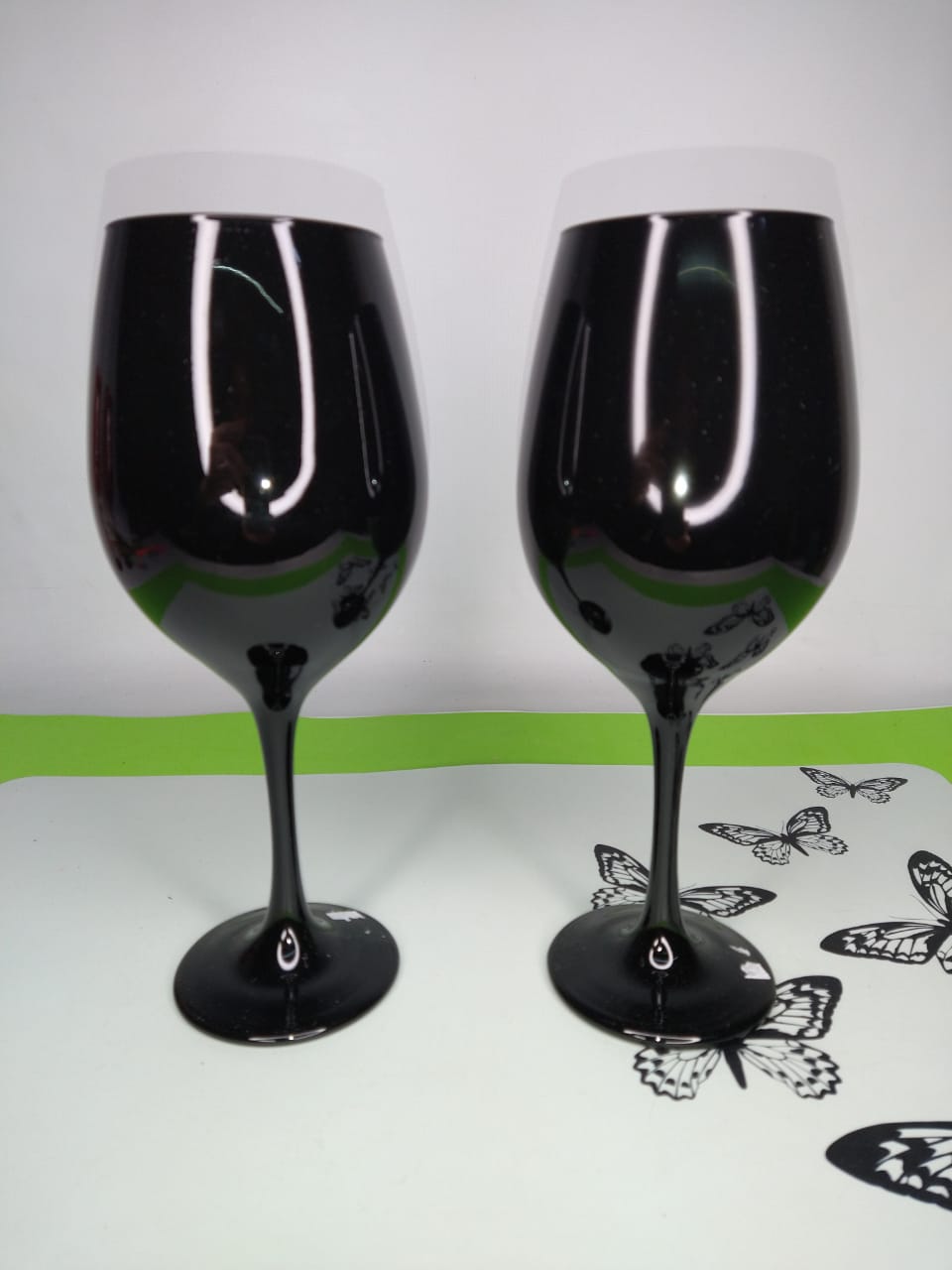 Copa De Vino Barone 490 Ml Color Rojo Ó Negro Abanico Bazar